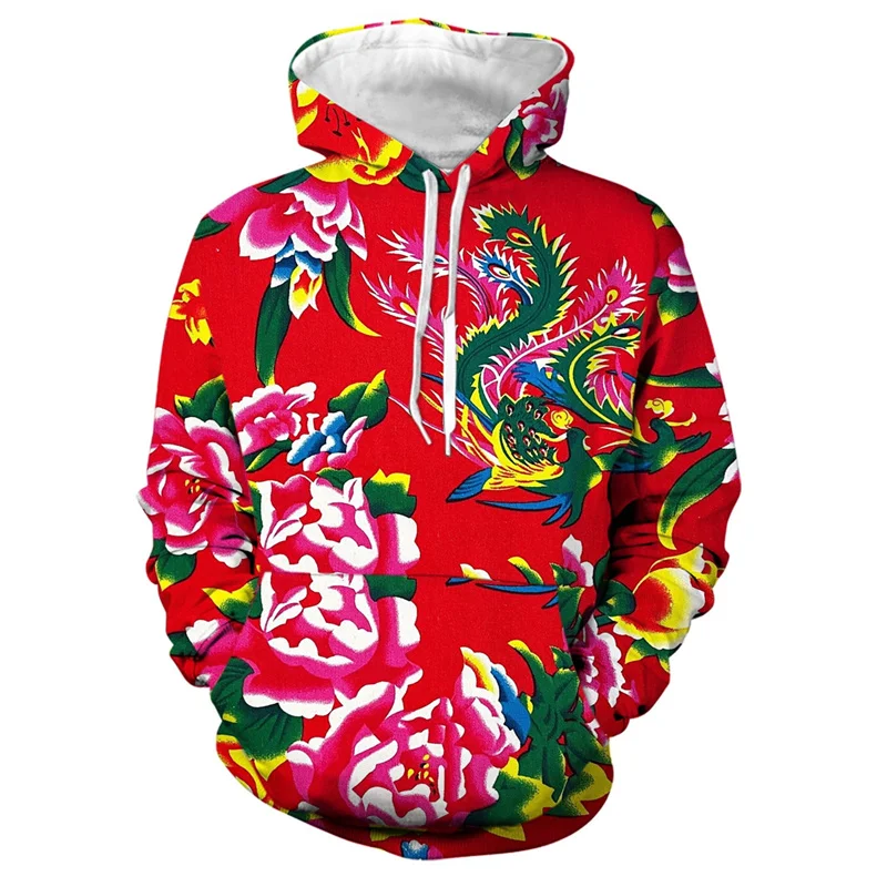 Men-s-3d-Print-Floral-Hooded-Sweatshirt-Chinese-DongBei-Style-Flowers ...
