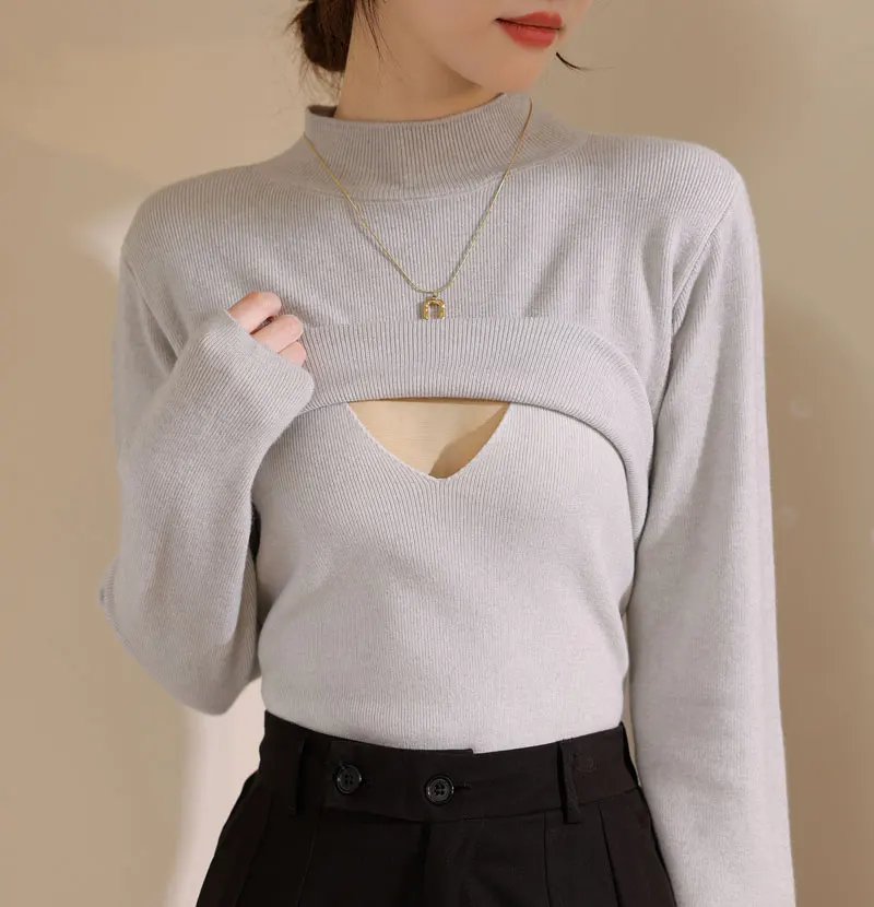 Winter-Maternity-Sweater-for-Nursing-Half-Turtleneck-Long-Sleeve ...