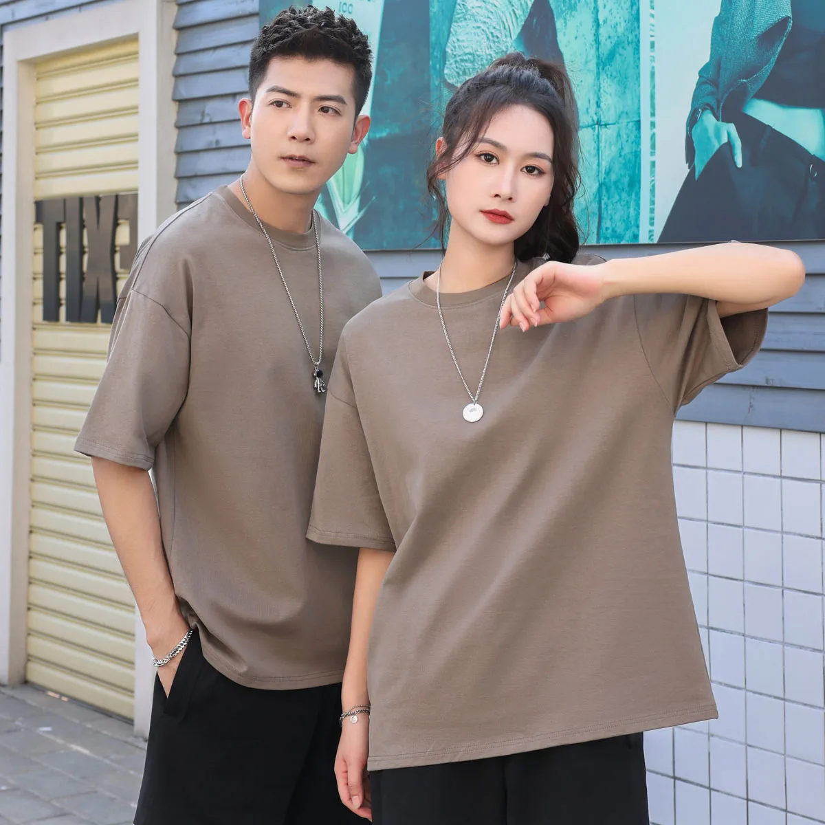 New-300-Gsm-Heavy-100-Cotton-T-Shirts-Men-Empty-Causal-Short-Sleeve-Tee ...