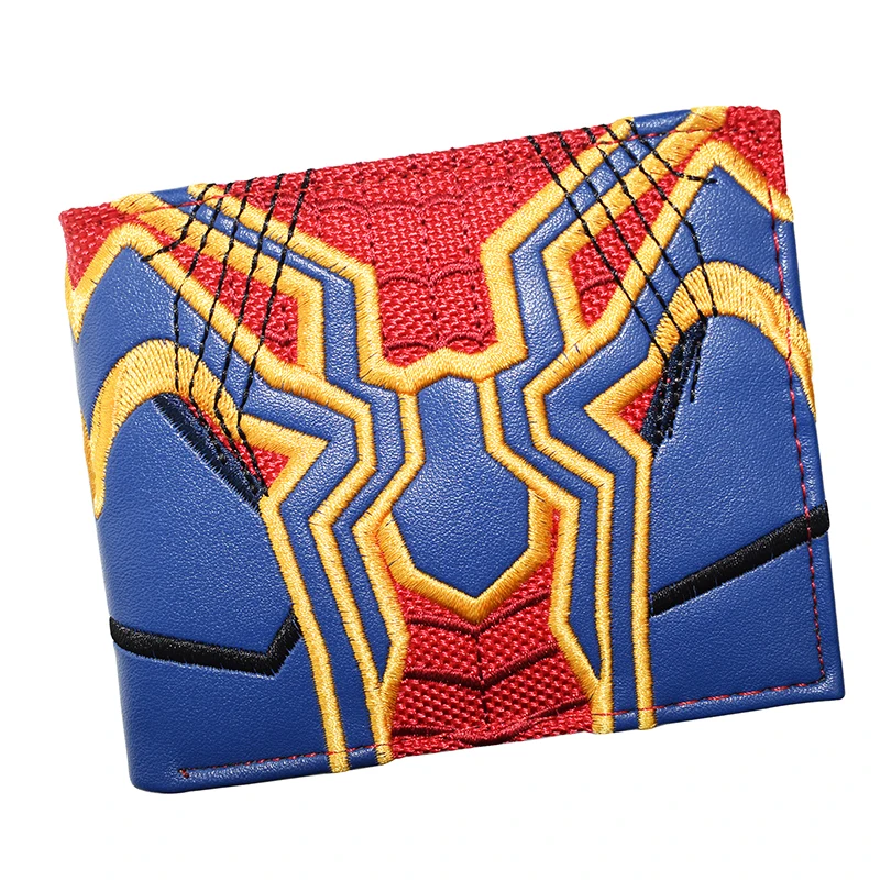 Miniso-Marvel-Spiderman-Wallet-Anime-Embroidered-Short-Purse-High ...