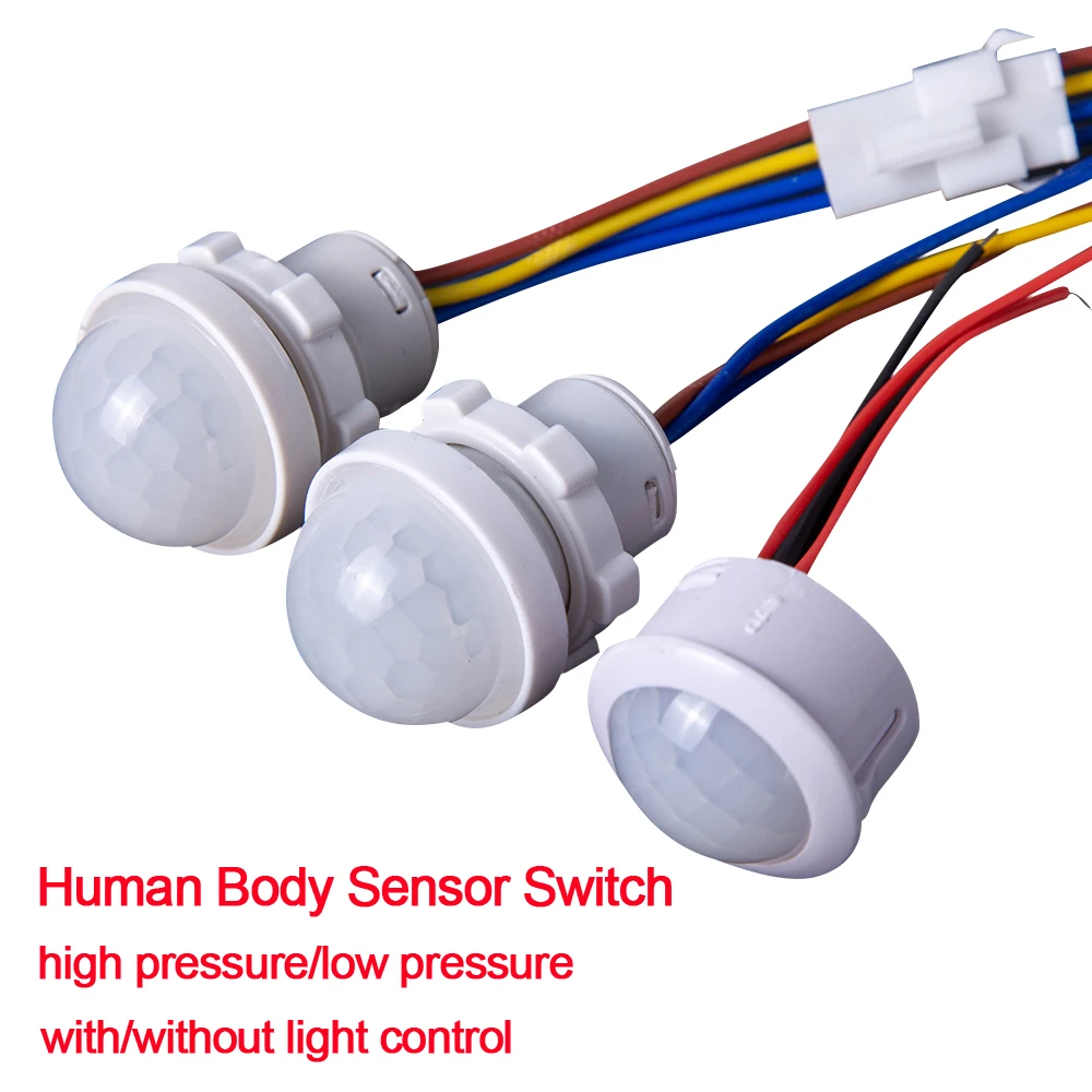 LED-PIR-Infrared-Motion-Sensor-Switch-Auto-On-Off-Light-Switch-AC-110V ...