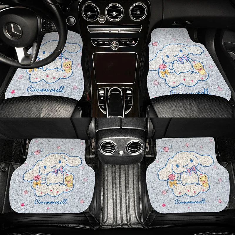 Anime Sanrio Cinnamoroll Silk Circle Car Mats Universal PVC Car Mats ...