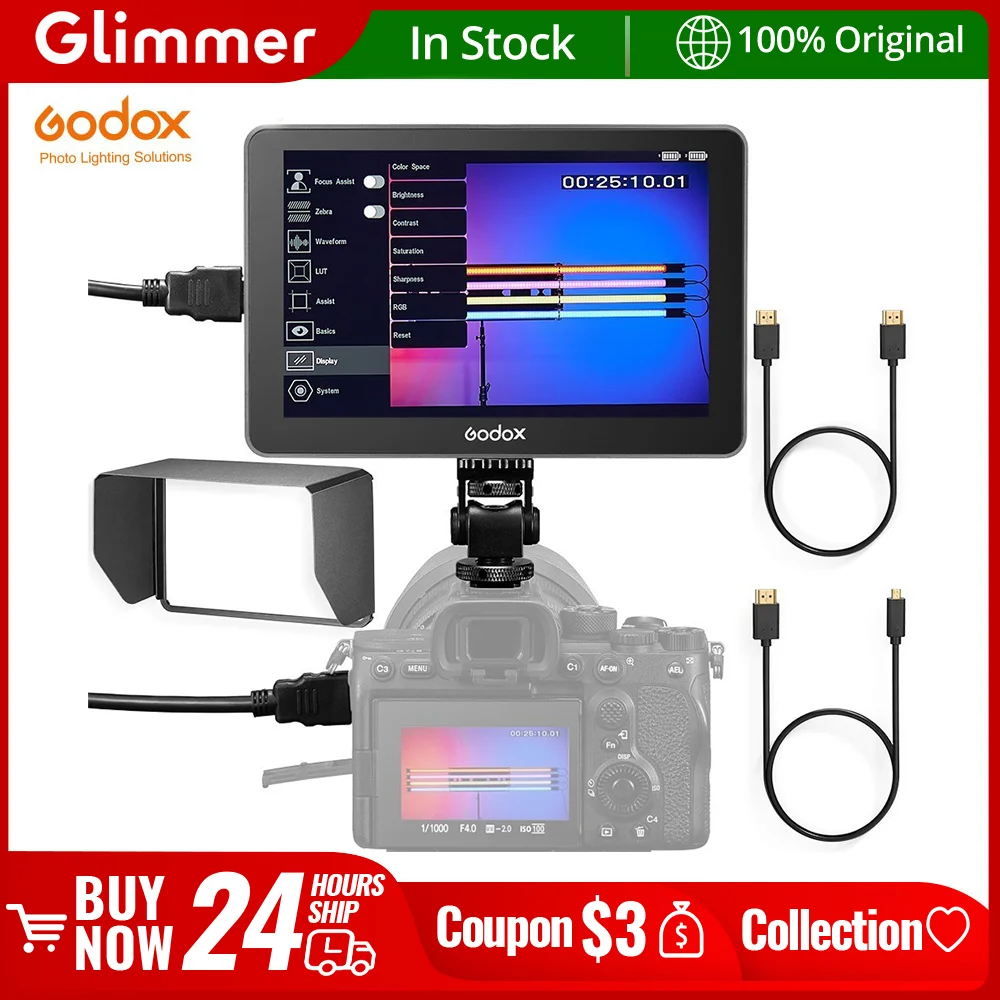 Godox-GM7S-4K-HDMI-7-inch-Ultra-Bright-Camera-DSLR-Monitor-3D-LUT-Touch ...