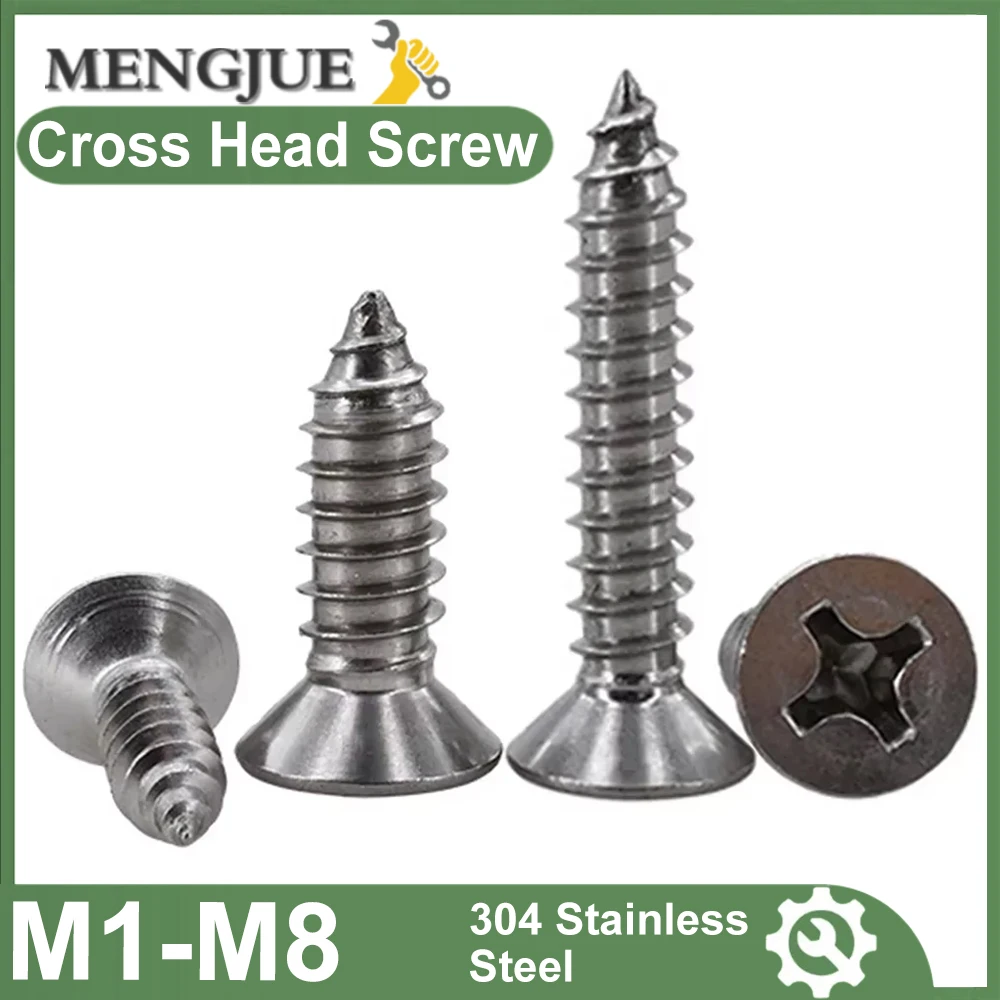 200pcs M1.2 M1.5 M2 M2.3 M2.6 M3 M3.5 M4 M5 M6 M8 304 Stainless Steel ...