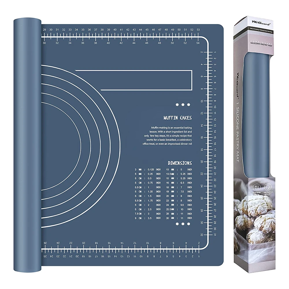 24"x16" Silicone Pastry Mat Extra Large Thicken Baking Mat For Kneading ...