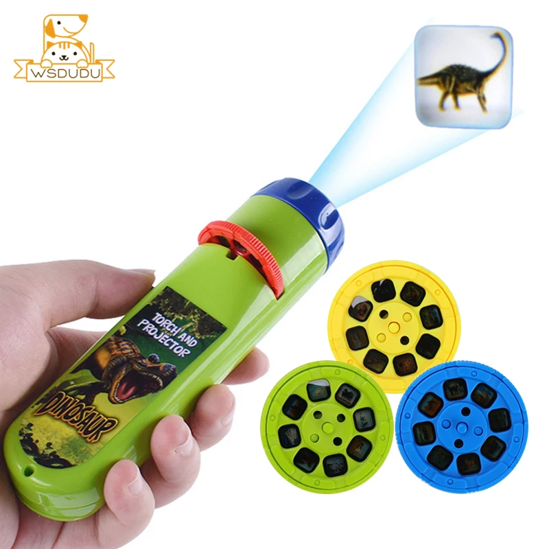 2PCS-Flashlight-Projector-Dinosaur-Animal-Pattern-Slide-Projection ...