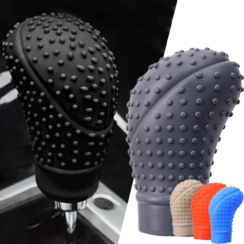 Universal Car Manual Gear Shift Cover Non-Slip Silicone Knob Sleeve ...