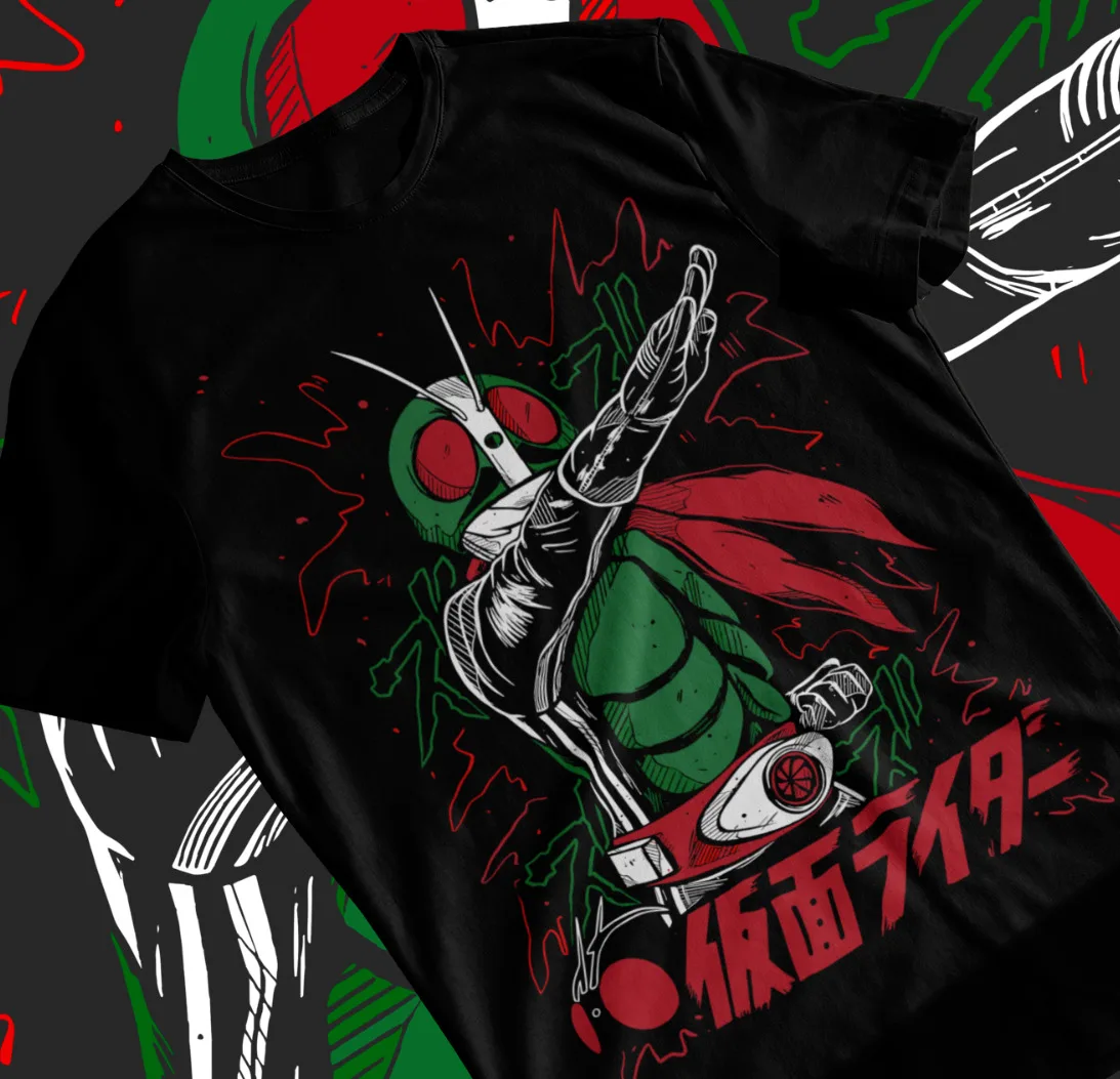 Kamen-Rider-T-Shirt-Gift-Unisex-Masked-Rider-Anime-Black-Soft-Tee-All ...