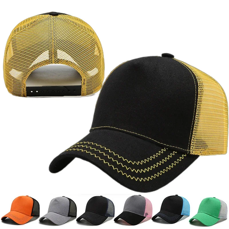 5 Panel Mesh Custom Logo Printing Baseball Cap Women Men Trucker Cap ...