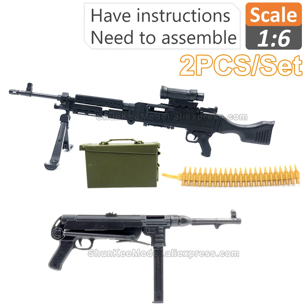 1-6-1-6-Scale-Action-Figures-Assembly-4D-Gun-Model-Machine-Gun-M240 ...