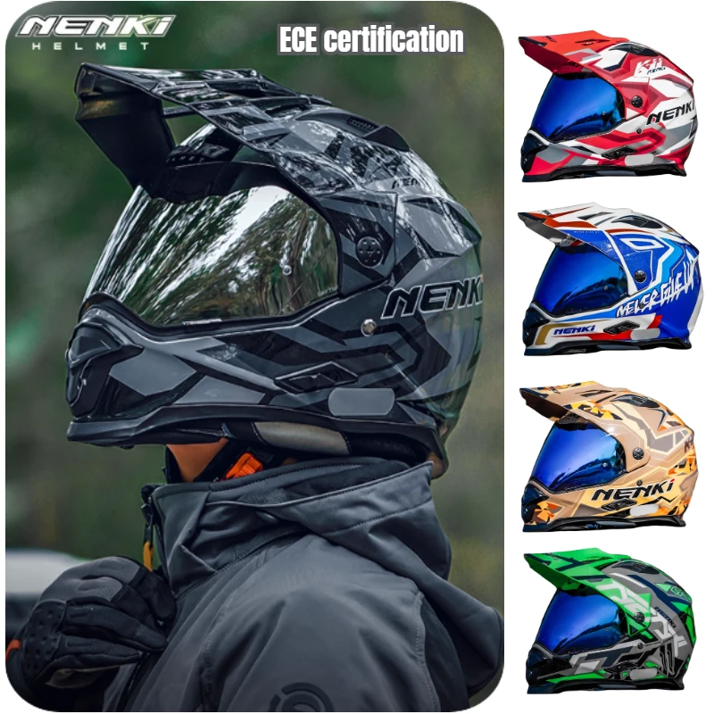 Original NENKI Off-road ATV Motorcycle Helmet ECE Certified Motocross ...