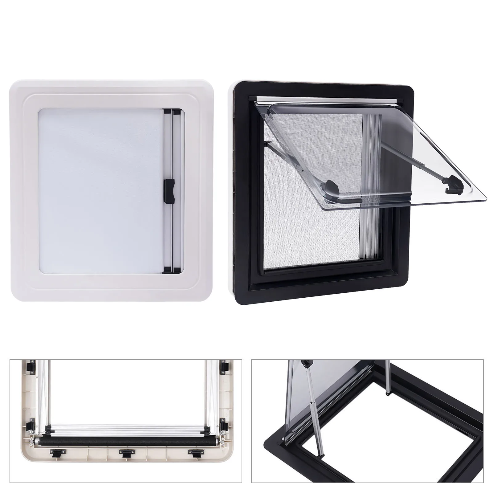 450x500MM RV Window Camper Push Window Caravan Extrapolated Ventilation ...