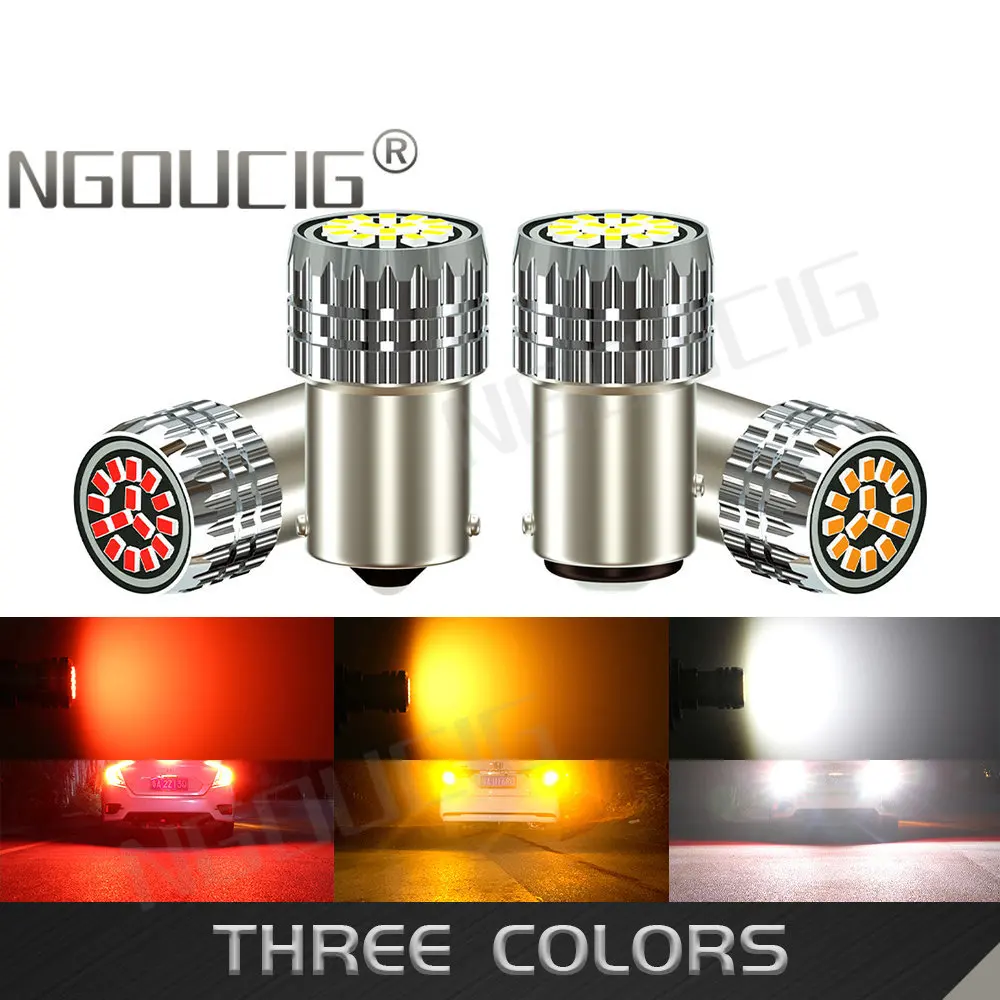 NGOUCIG-bombilla Led de marcha atrás 1157 BAY15D, luz S25 para coche, R5W, R10W, BA15S, P21W ...