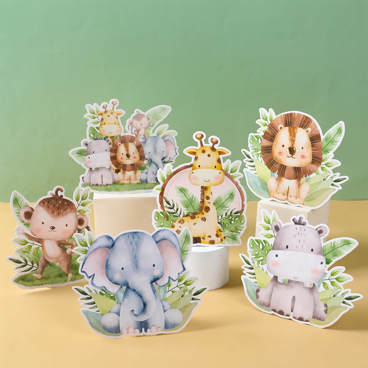 Adorno-de-papel-de-animales-de-la-selva-decoraci-n-de-fiesta-de-cumplea ...