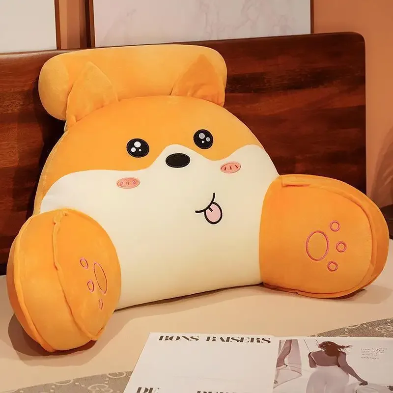 Cute Cartoon Husky Lumbar Support Pillow Soft Plush Backrest Cushion ...