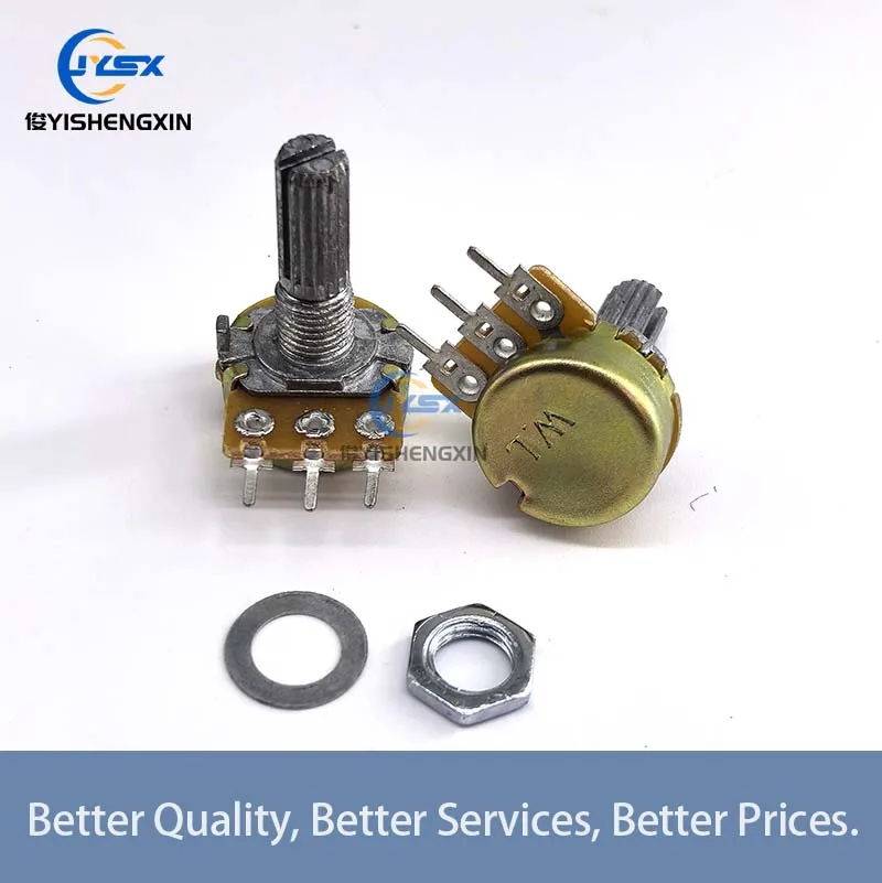 100pcs-WH148-B1K-B2K-B5K-B10K-B20K-B50K-B100K-B500K-3Pin-20mm-Shaft ...