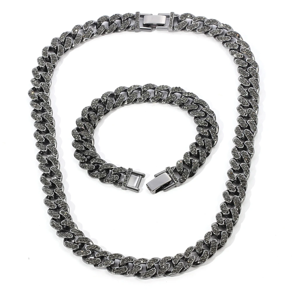Fashion-Cuban-Hip-Hop-Men-Necklace-Iced-Out-Paris-Chain-Rhinestone ...