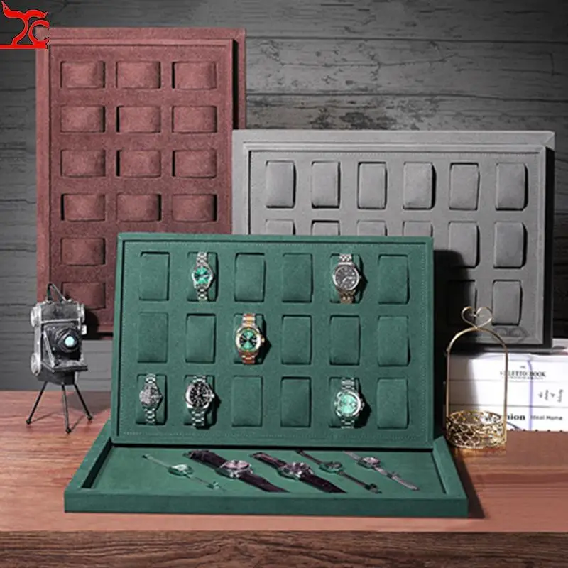 Double-Layer-Watch-Storage-Display-Tray-18-Seat-Watch-Storage-Box ...