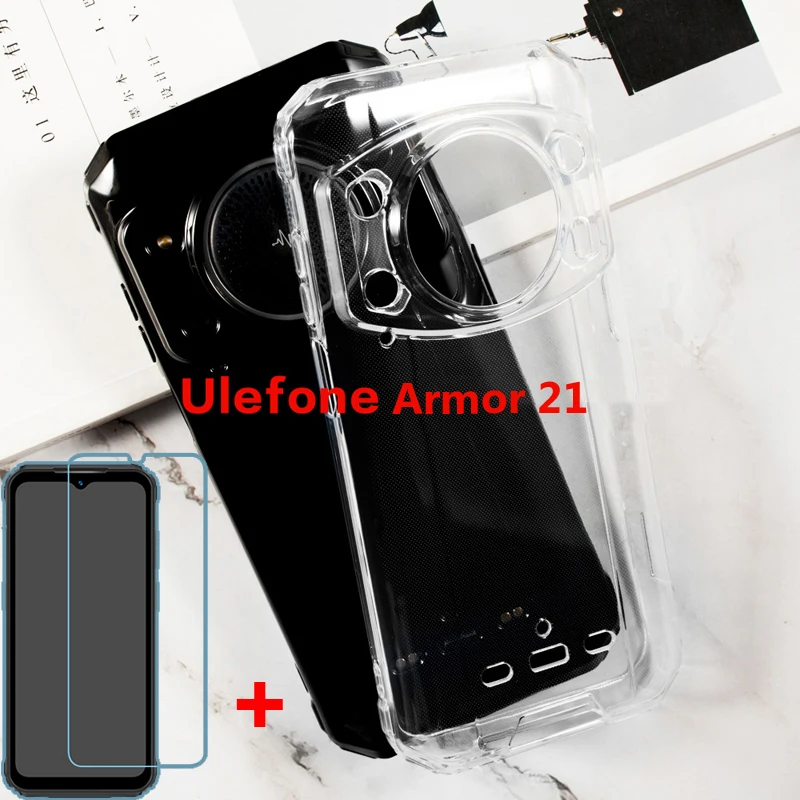 2in1-Protective-Glass-Cover-on-Ulefone-Armor-21-Funda-Etui-Soft-TPU ...