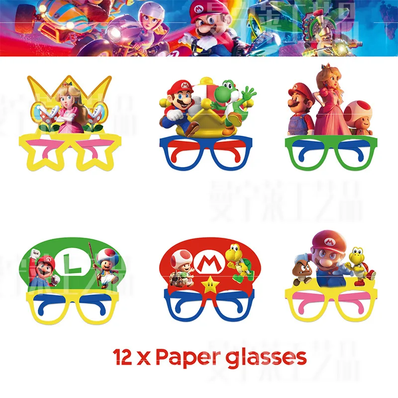 6-12pcs-Super-Marios-Glasses-Anime-Cartoon-Masks-Birthday-Supplies ...