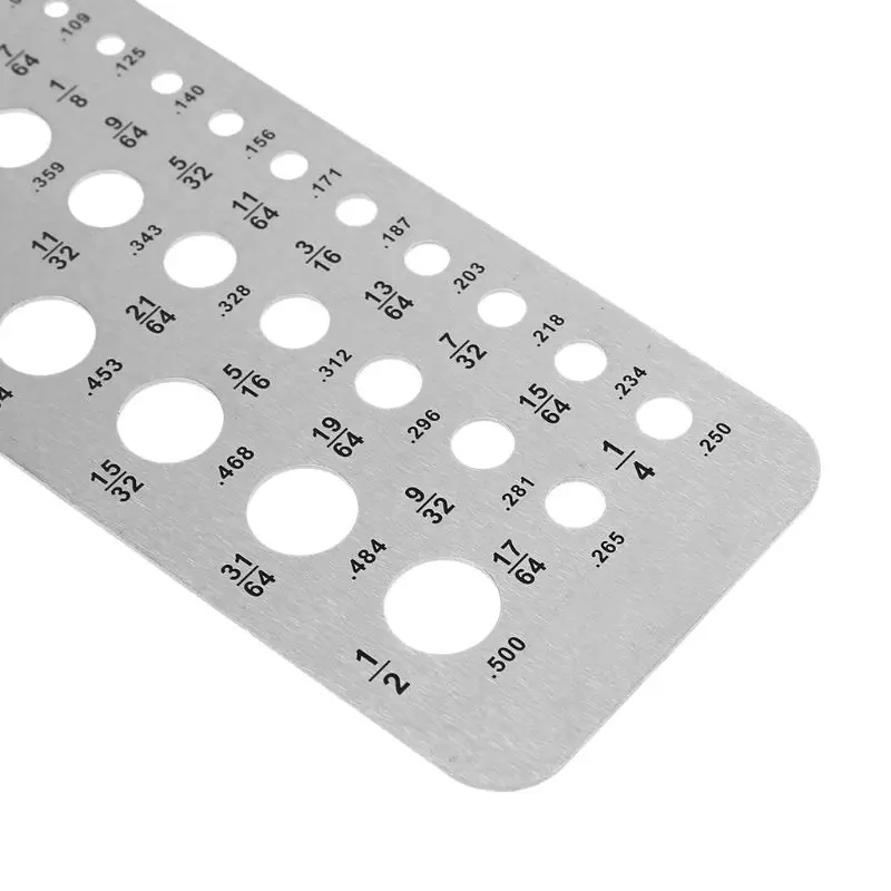 Drill-Gauges-for-1-16-to-1-2-Inch-Bits-Stainless-Steel-Template-Drill ...