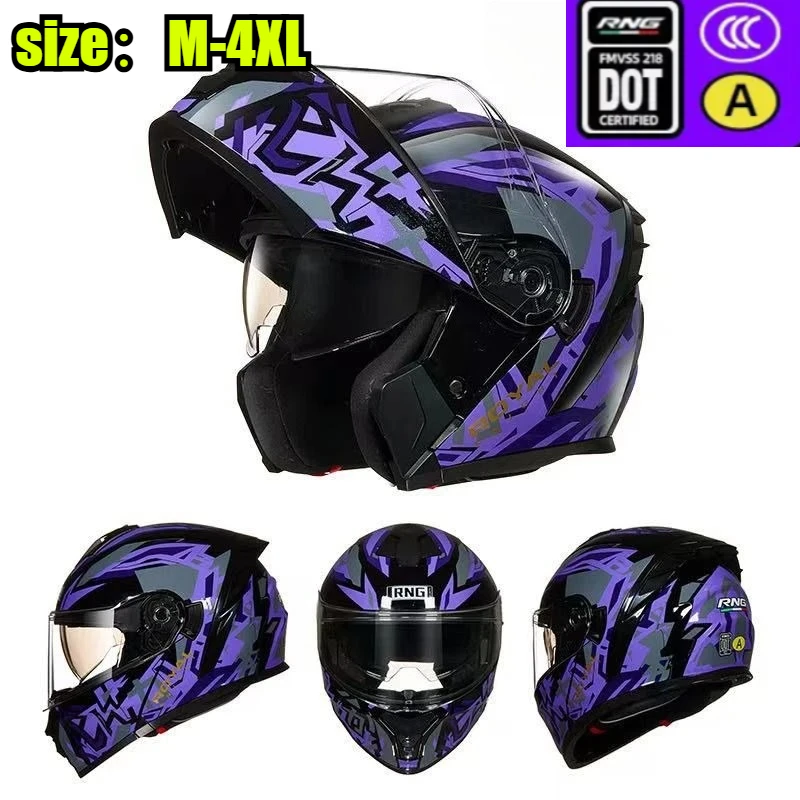Motorcycle Helmets Full Face DOT Certified Sport Touring Helmet Dual ...