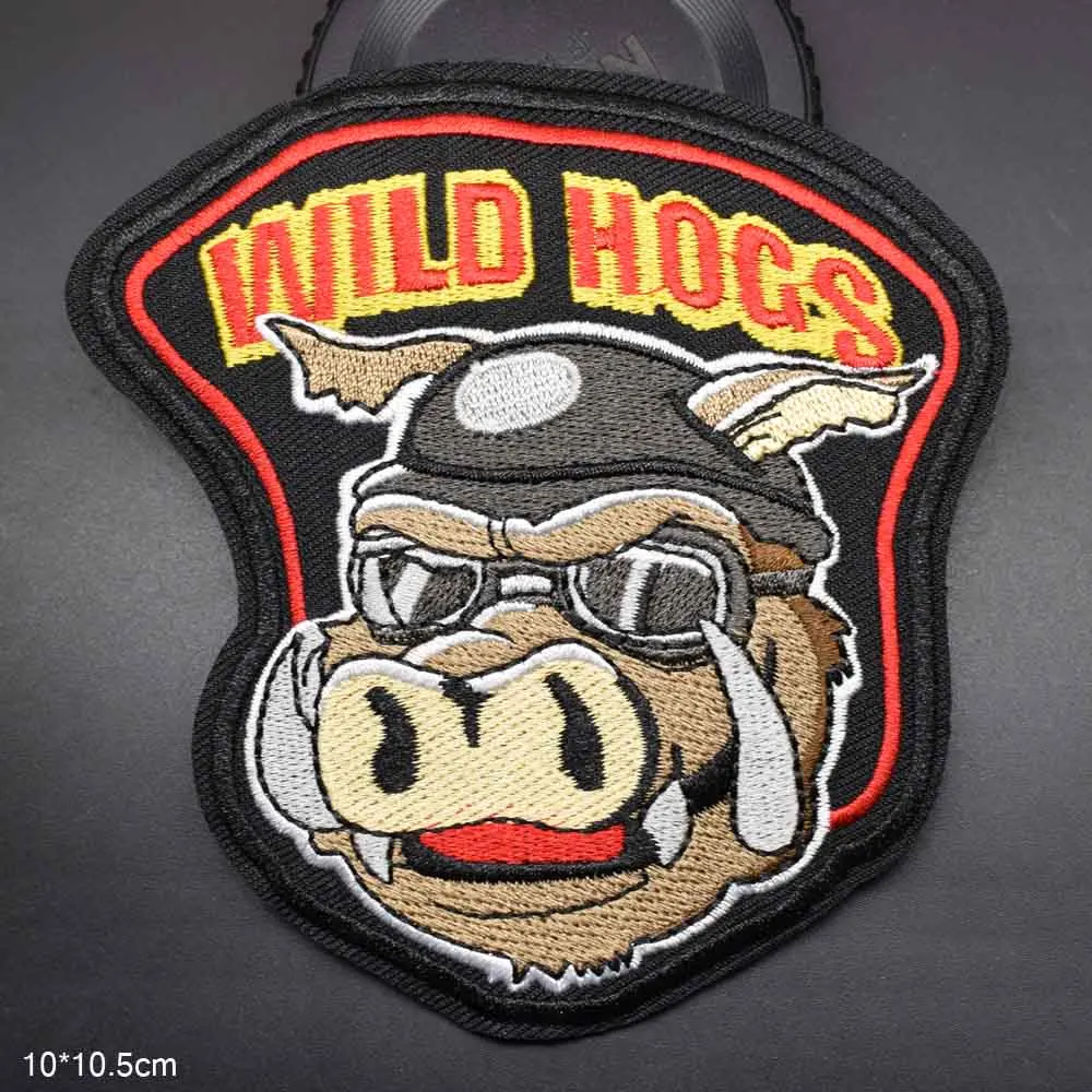Wild-Hogs-Riders-Iron-on-Full-Embroidered-Cloth-Patch-For-Girls-Boys ...
