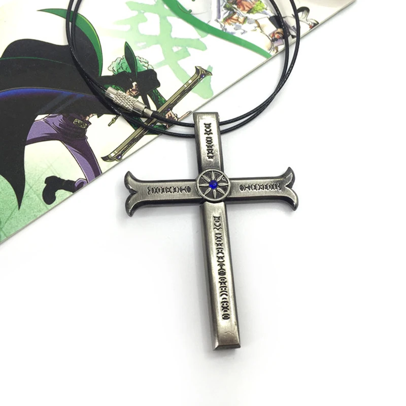 One Piece Necklace Cross Knife Dracule Mihawk Same Style Drawable Sword ...