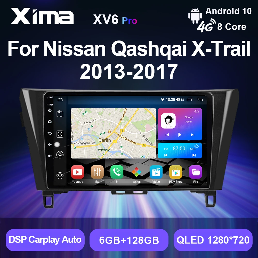 Xima Pro 8core 2din Android Car Radio Multimedia Stereo For Nissan Qashqai J11 X-trail 3 T32 ...