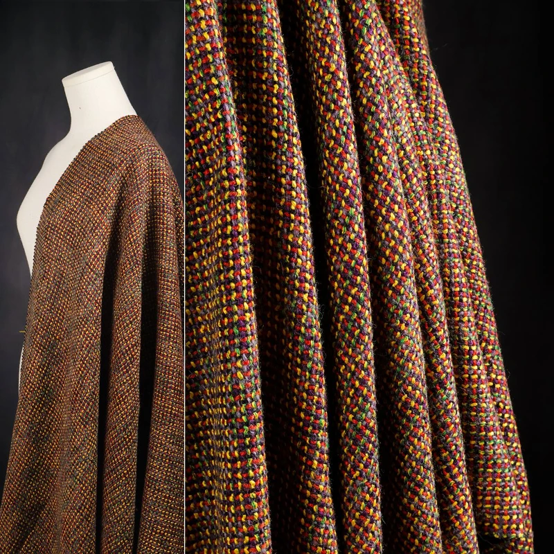 Autumn and Winter Mixed Color Coarse Woolen Fabric Soft and Fragrant ...