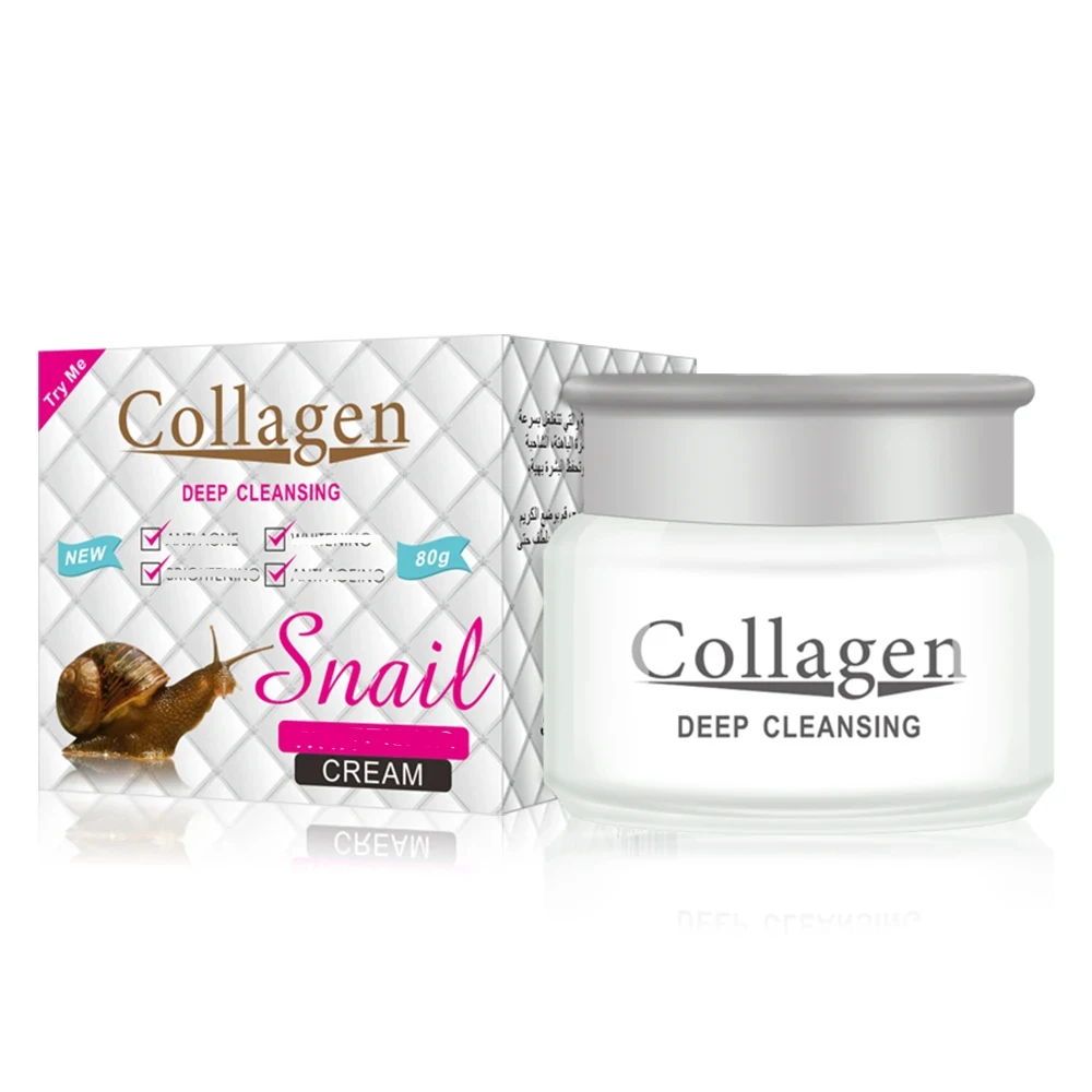 Snail Collagen Face Cream 80g Facial Cream Moisturizing Gel Deep Cleansing Korea Skin Care Remove AliExpress