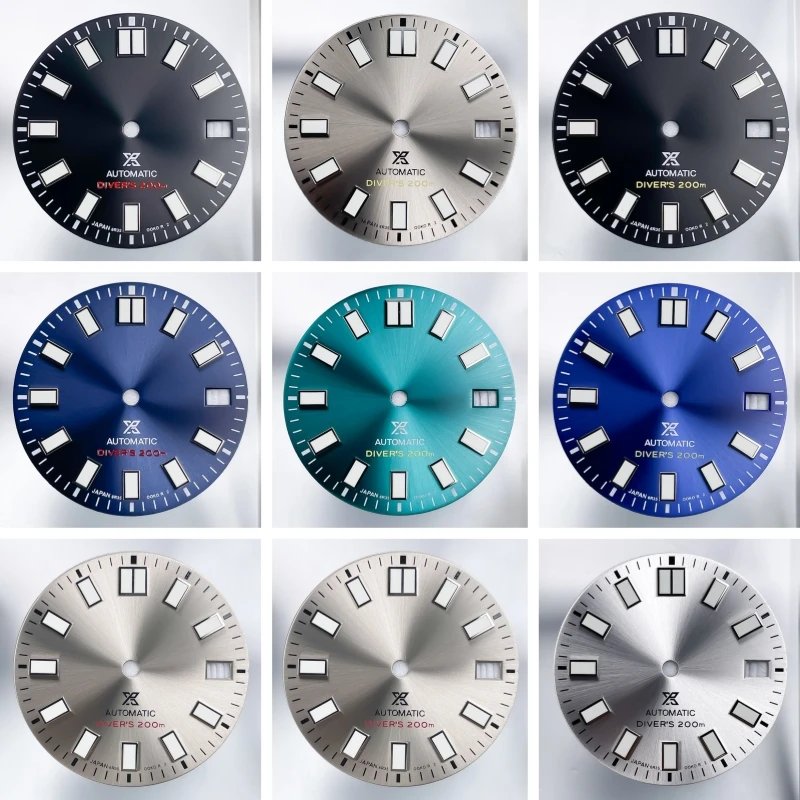 28.5mm NH35 Dial Sunray 62MAS Prospex Green Luminous SKX Mod No logo ...