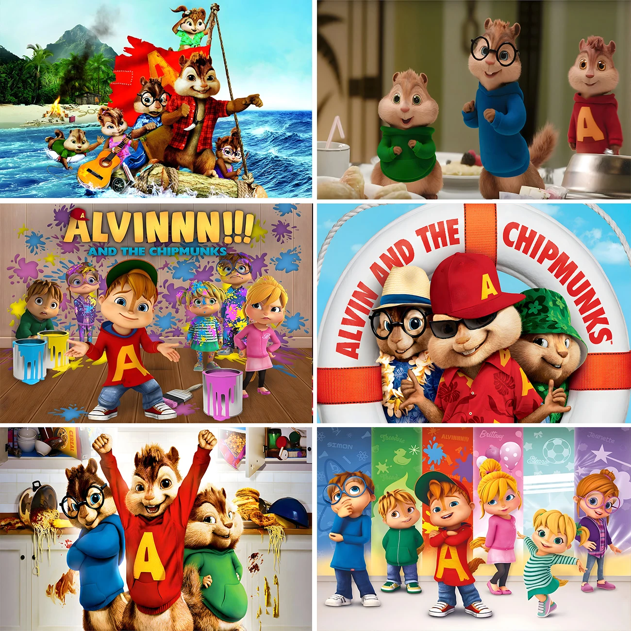 Disneyland Alvin and Chipmunks Simon Theodore Backdrop for Kids ...