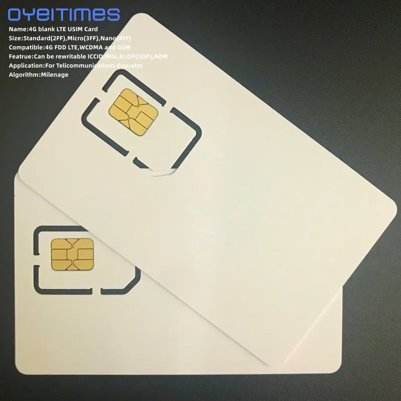 Blank Sim Card 4g White Sim Oyeitimes Gsm Sim Imsi 4g 128k 