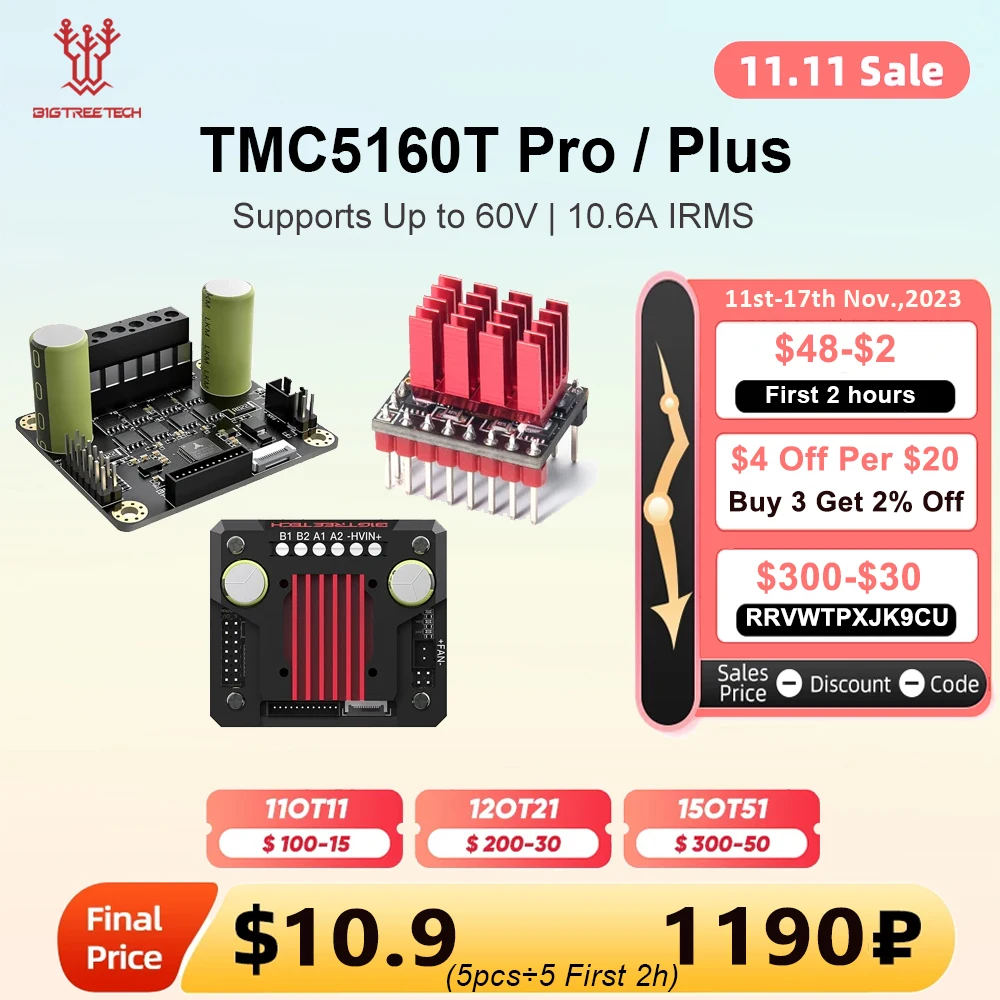 BIGTREETECH-TMC5160T-Plus-TMC5160T-Pro-60V-High-Power-Speed-Stealthy ...