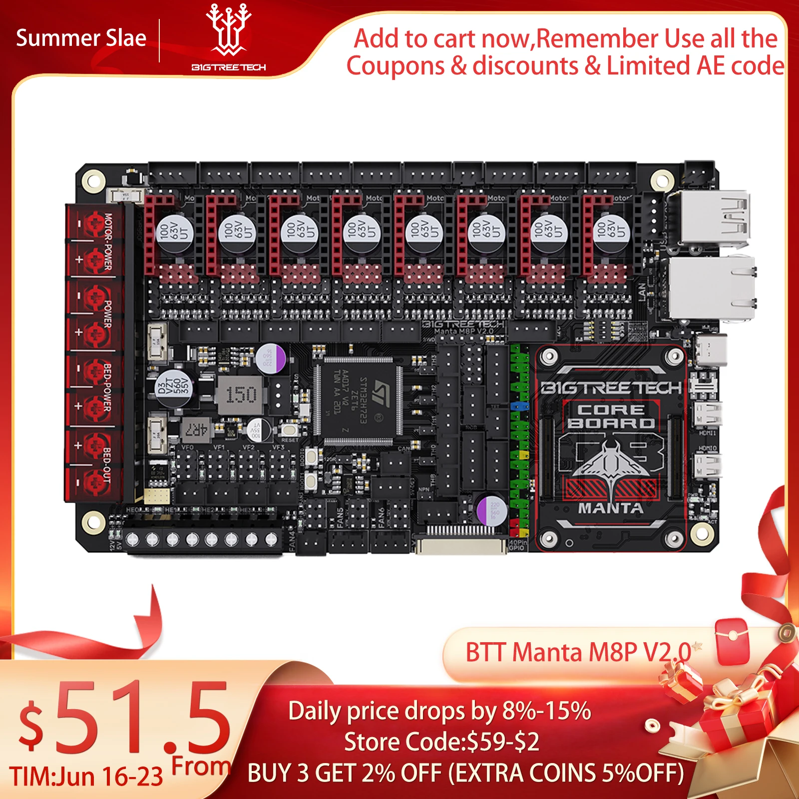 BIGTREETECH-Manta-M8P-V2-0-Motherboard-STM32H723ZE-32bit-for-Klipper ...