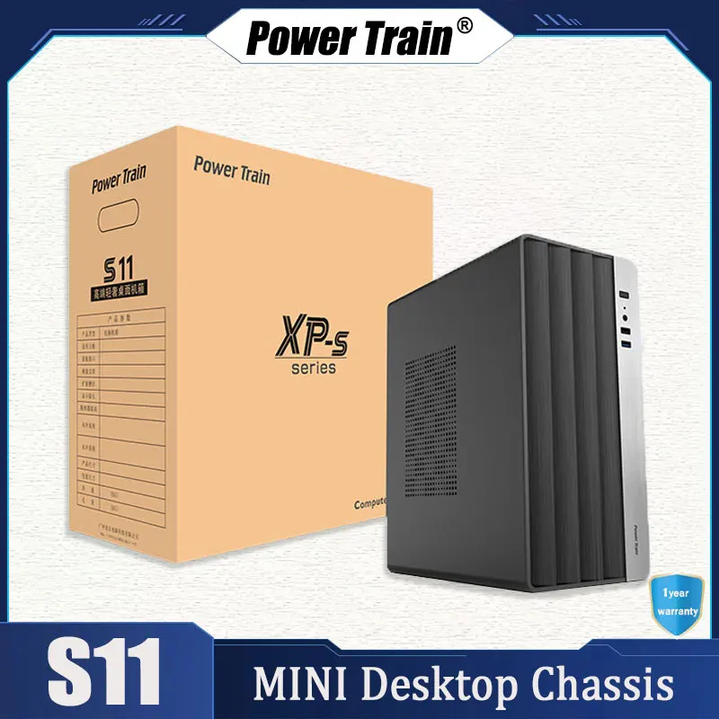Power Train S11 MATX case Black simple high-end desktop small case side ...