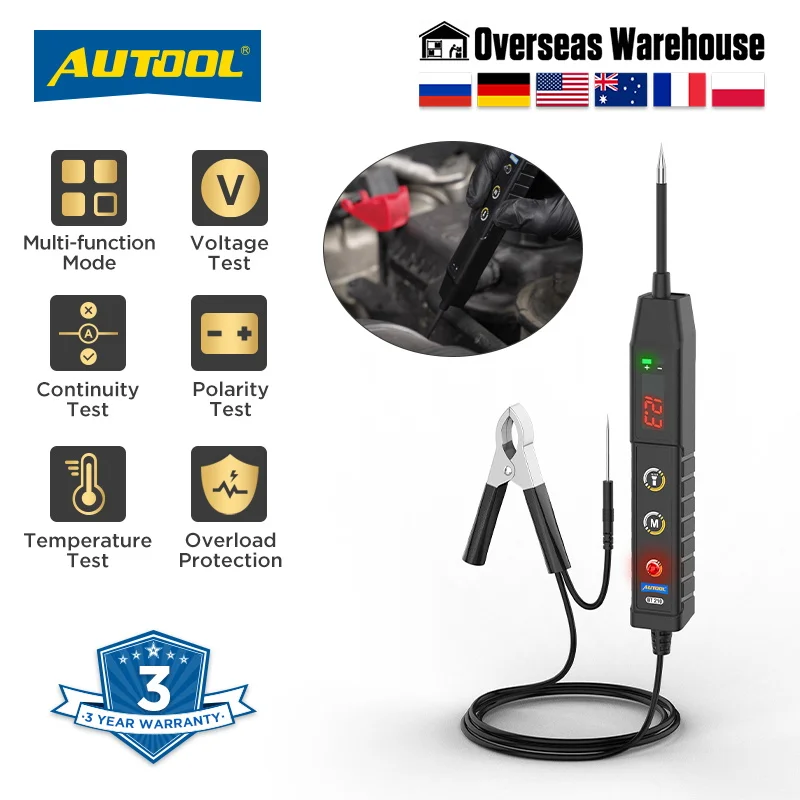 AUTOOL BT210 Car Circuit Tester Power Probe Car Diagnostic Tool ...