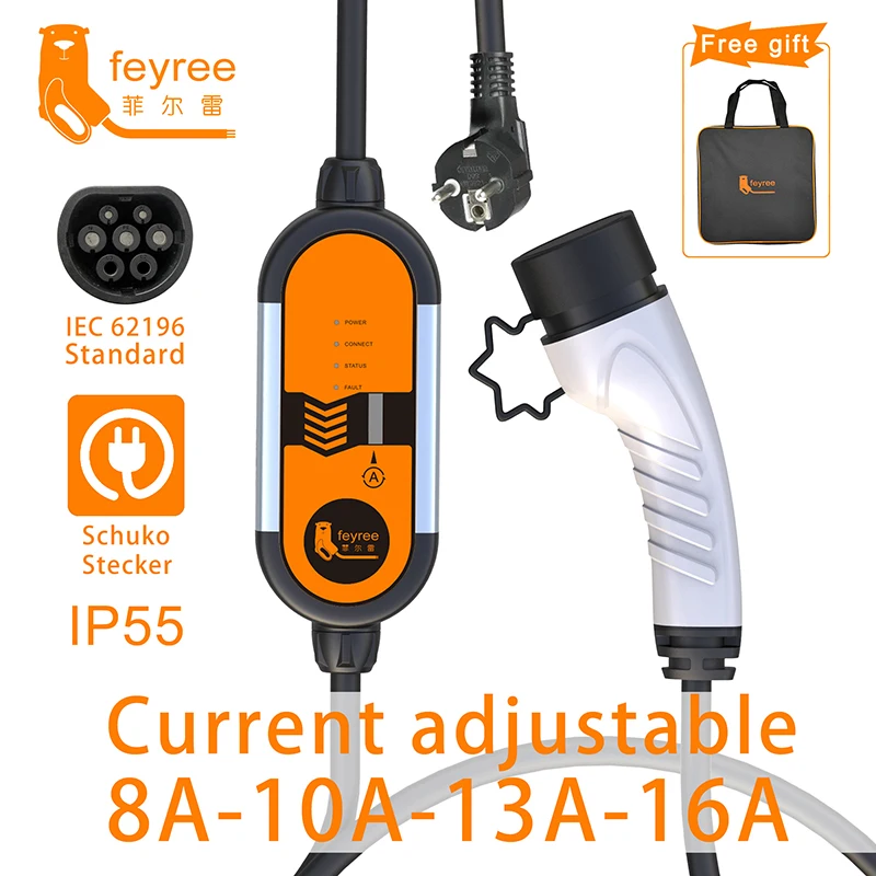Feyree cargador EV tipo 2, adaptador de Cable de carga de 3,5 kW, EVSE ...