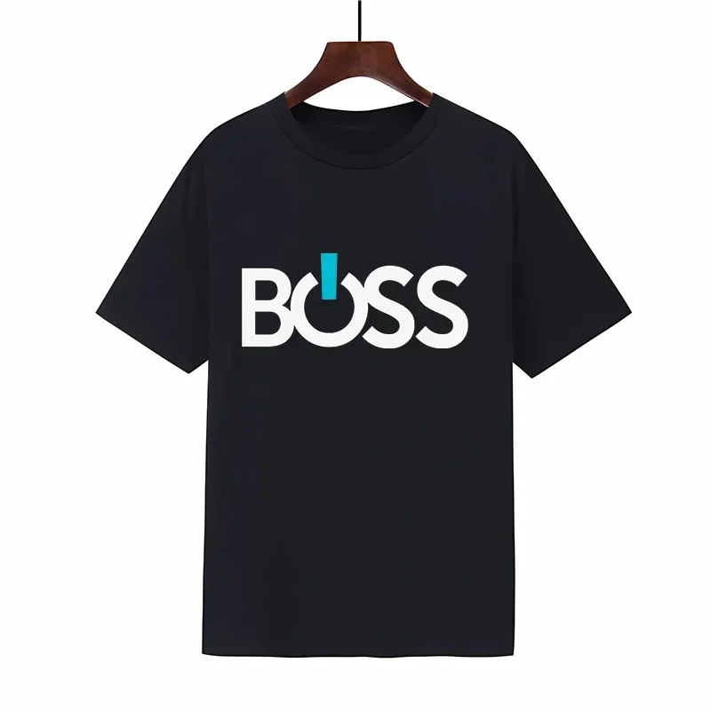 Camiseta-con-estampado-de-letras-de-Boss-para-mujer-ropa-de-calle-de ...