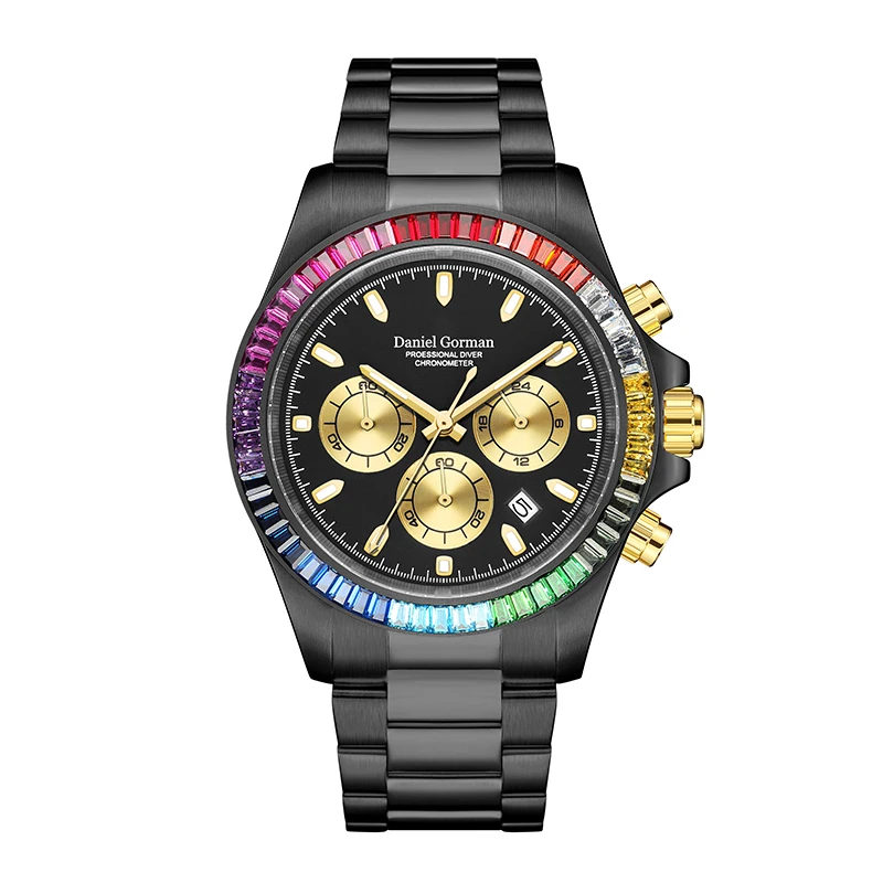 Luxury Watches for Men Chronograph Watch 43mm Sports Quartz ...