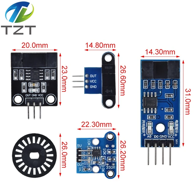 51 AVR PIC Slot Type IR Optocoupler Speed Sensor Module For 3.3V ...