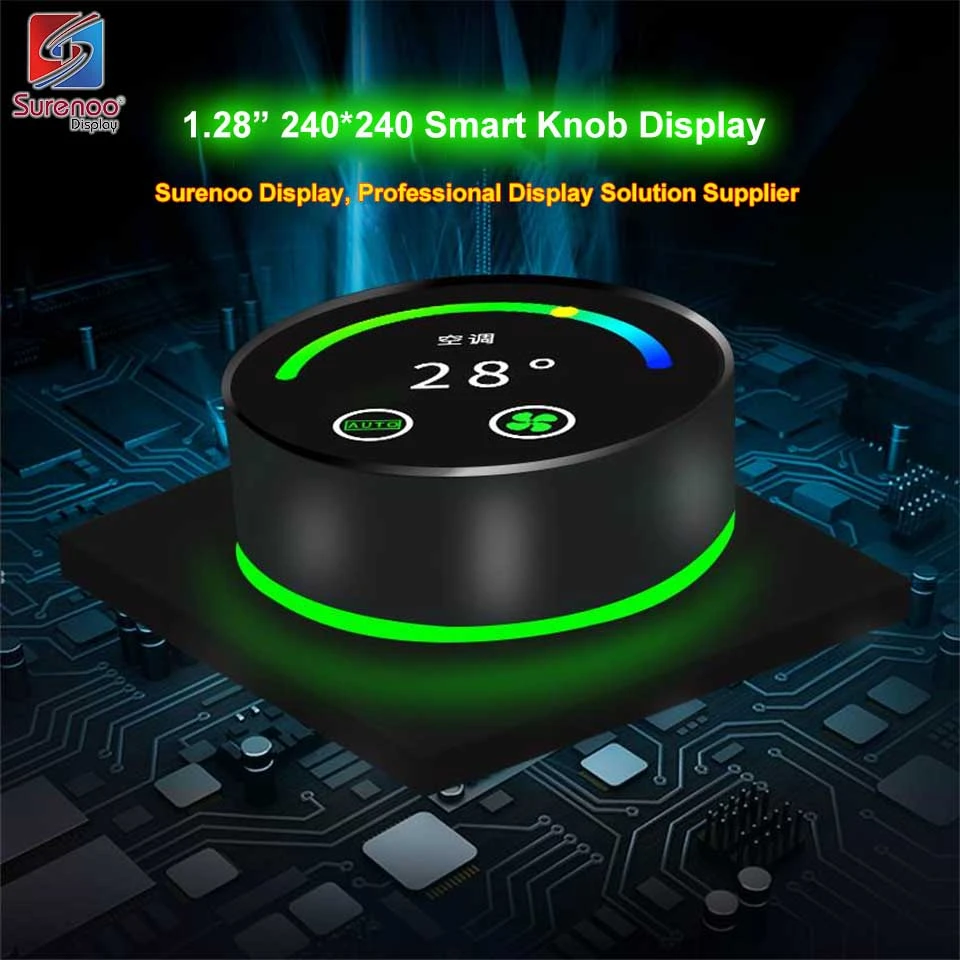 1.28 Inch 240*240 Round Circular Rotary Knob IPS Serial UART UI LCD Module Panel Display Screen ...
