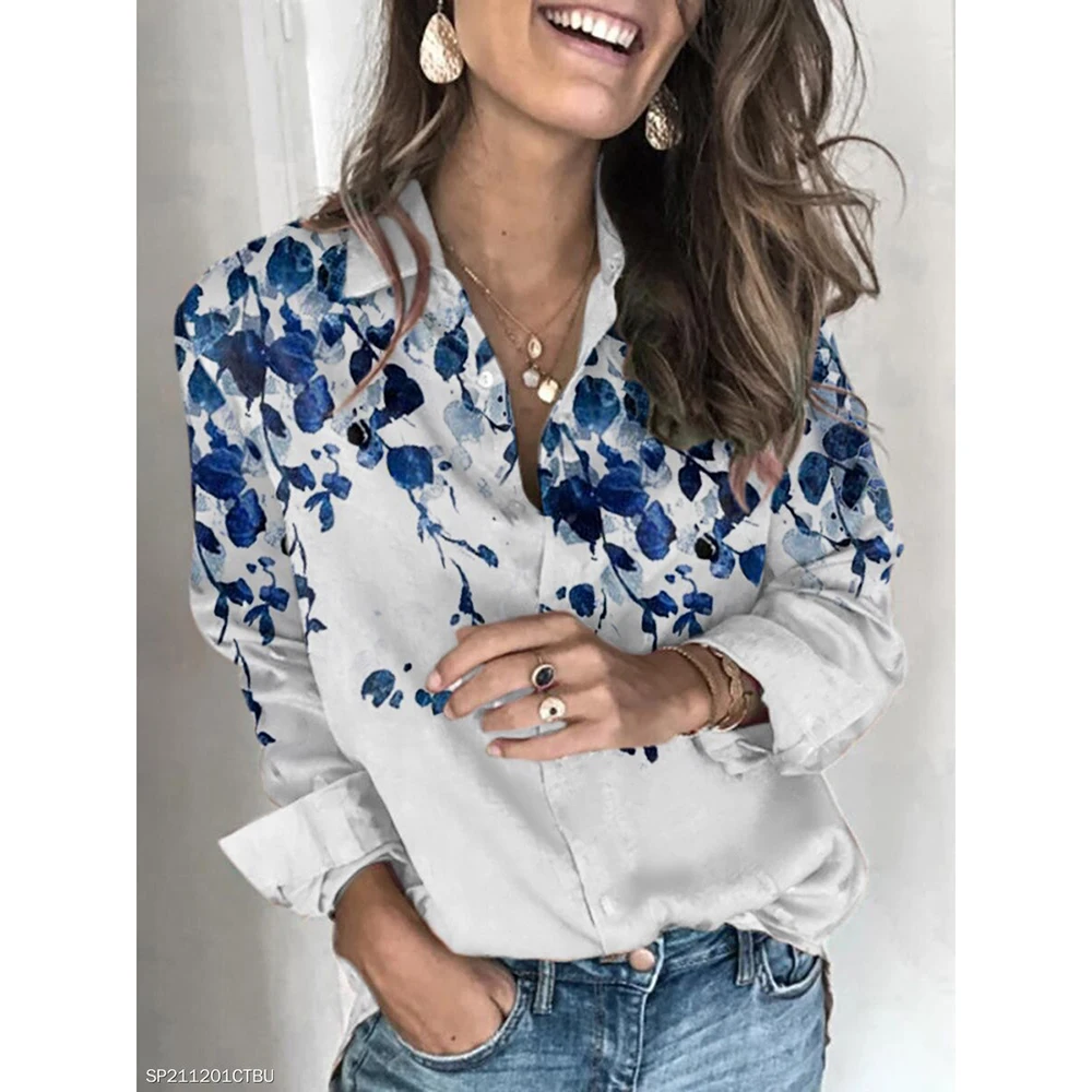 Women's T-shirt Street Fashion Clothing Long Sleeve Button Slim Fit Top ...