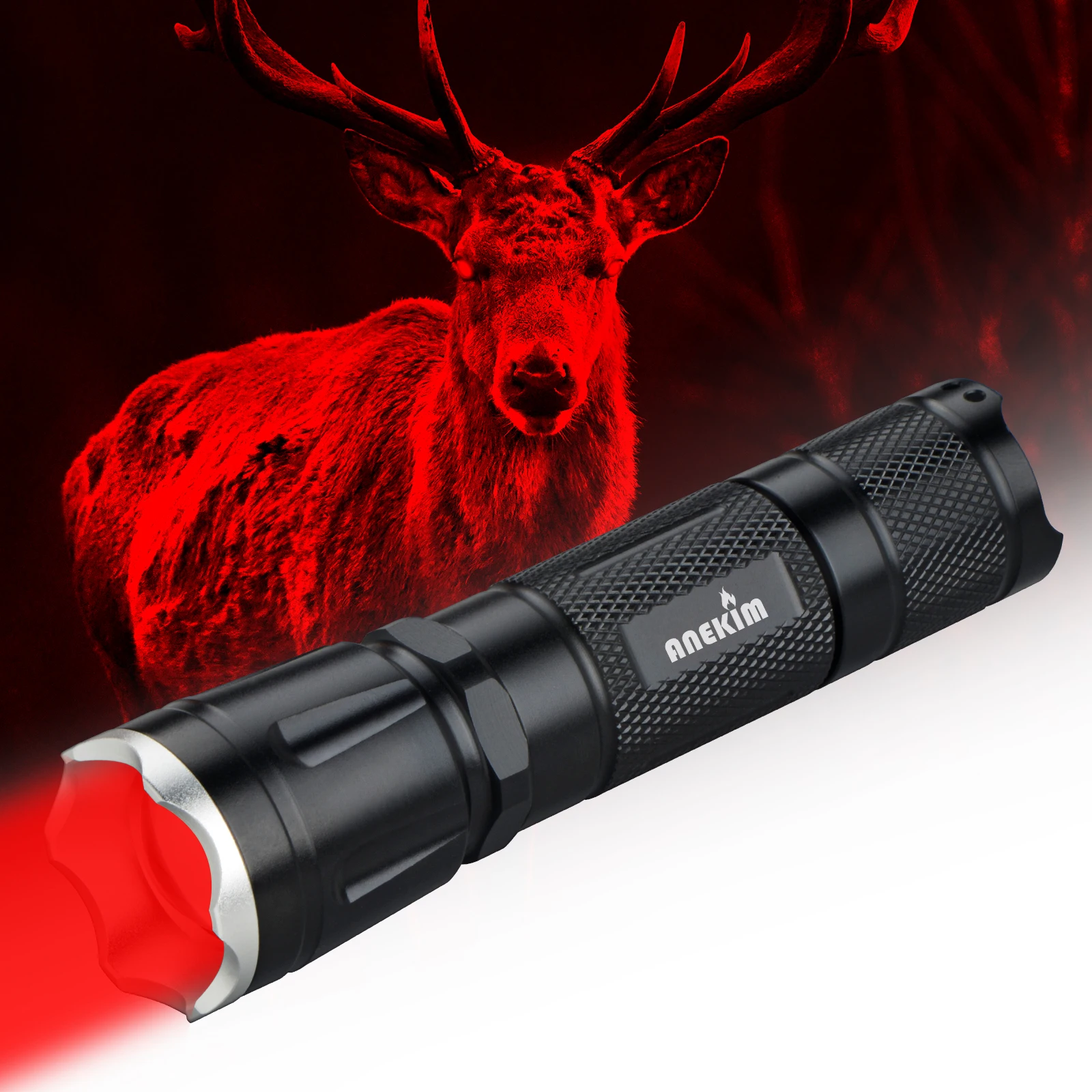 ANEKIM-X-Red-Tactical-Hunting-LED-Powerful-Flashlight-Zoomable-Single ...