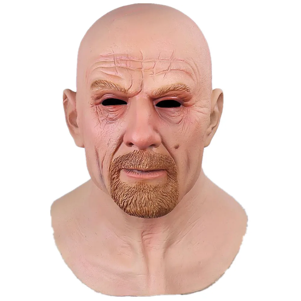 Realistic Latex Mask for Cosplay, Old Man Mask, Halloween Party Costume ...