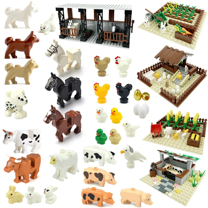 Farm-Pasture-MOC-Building-Blocks-Bricks-Brinquedos-Galinheiro-Est-vel ...