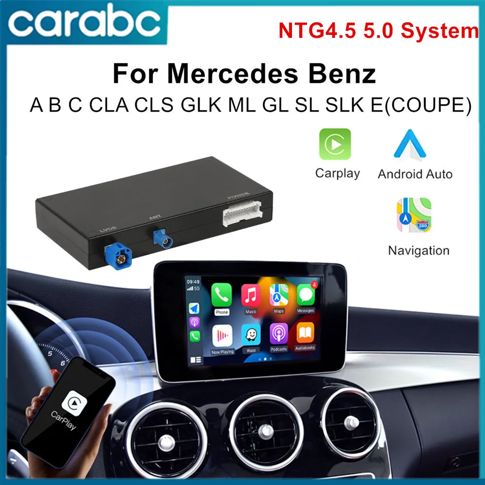 Wireless CarPlay Adapter Android Auto GPS Navigation For Mercedes Benz ...