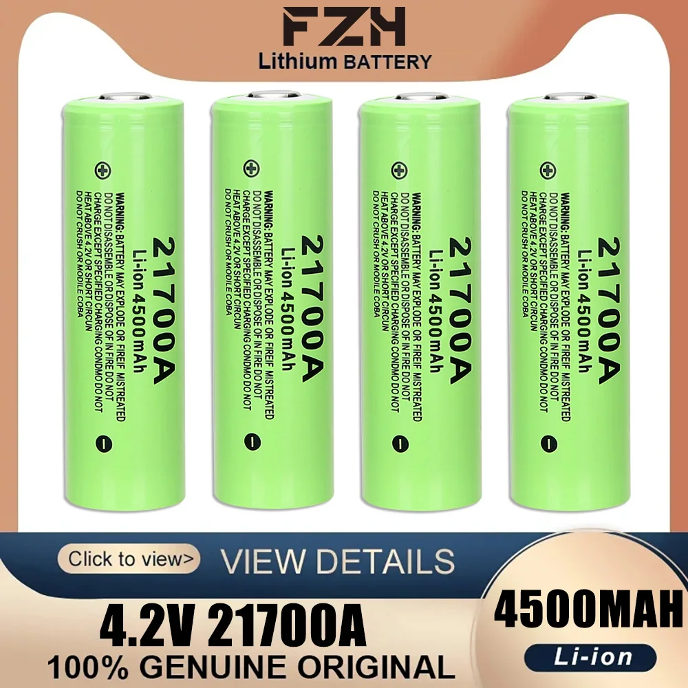 4-2V-21700-Rechargeable-Battery-4500mAh-Power-Batteries-3C-Discharge ...