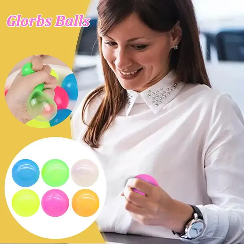 Lighting-Sticky-Ball-Ceiling-6X-Sticky-Wall-Balls-Kids-Sensory-Toys ...